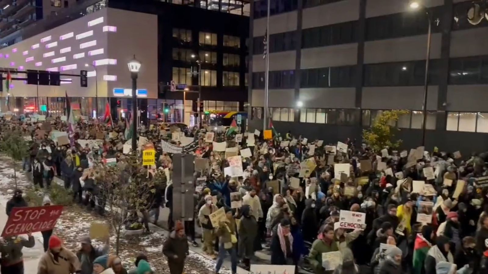 Thousands protest arrival of “Genocide Joe” Biden in Minneapolis ...