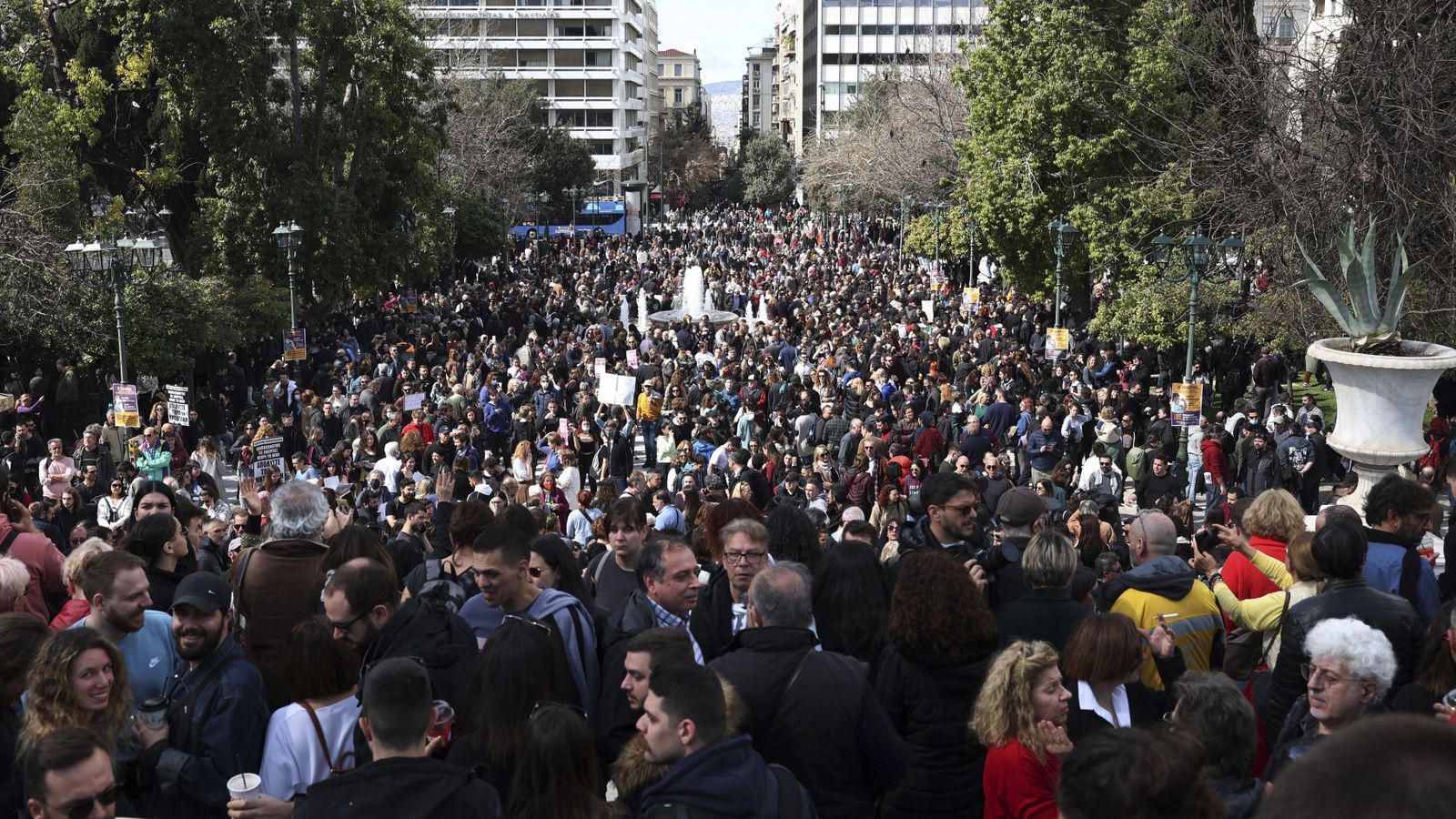 Mass protests and strikes over train crash threaten Greek government ...