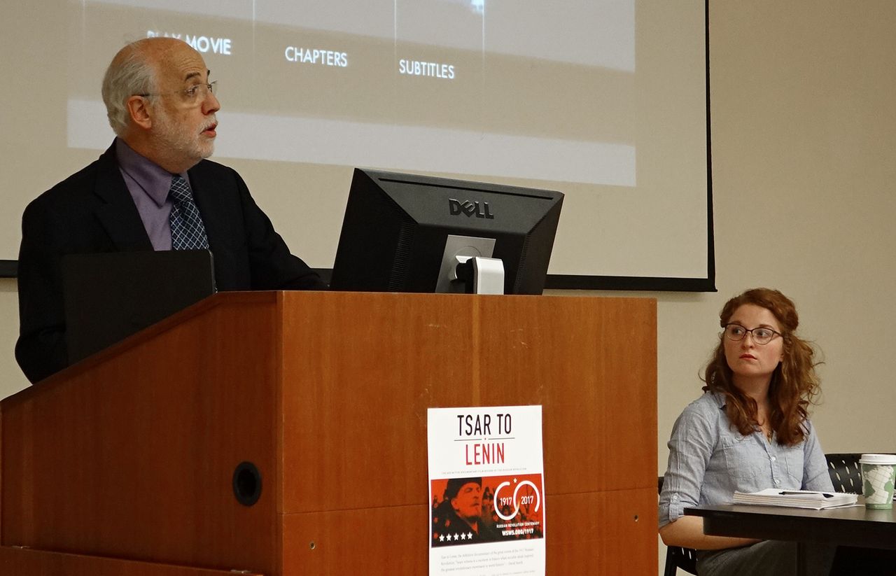 David North introduces Tsar to Lenin film screening in Detroit - World ...