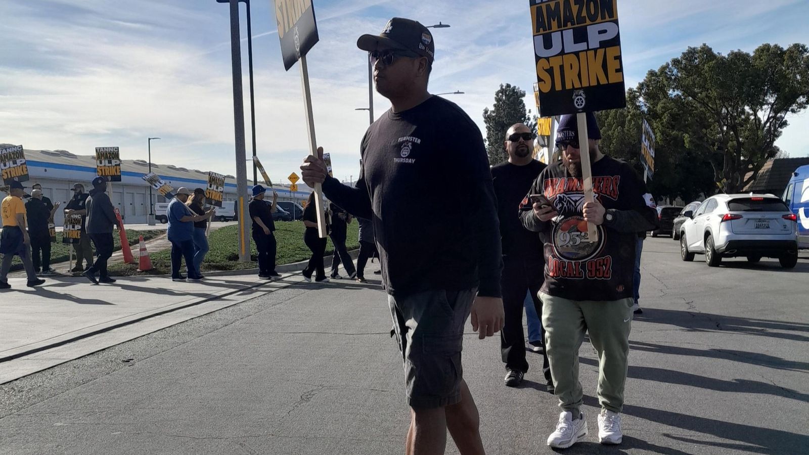 Heavy police deployment as US Amazon drivers launch nationwide strike ...