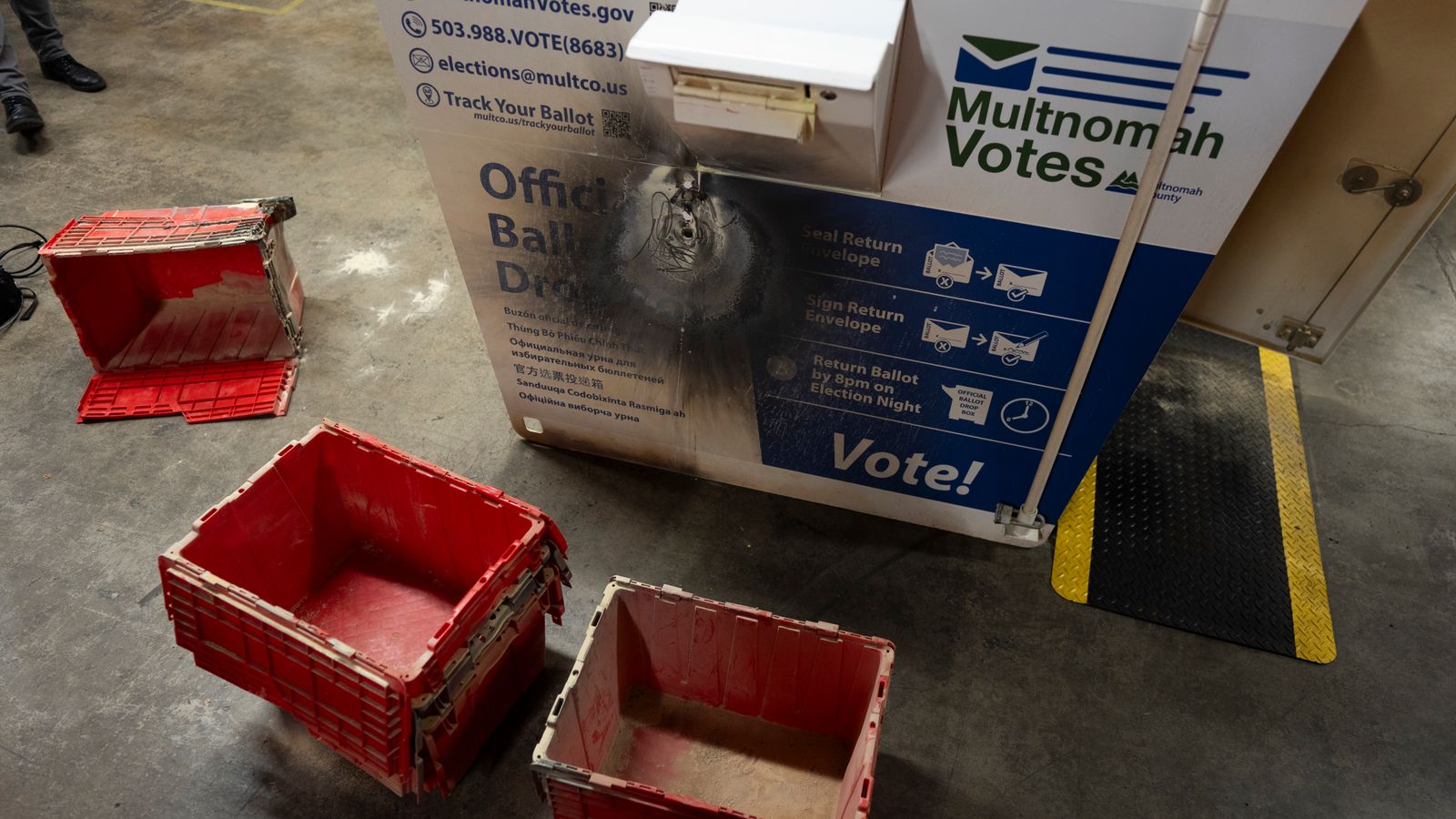 Ballot boxes lit on fire in 3 states ahead of US election day - World ...