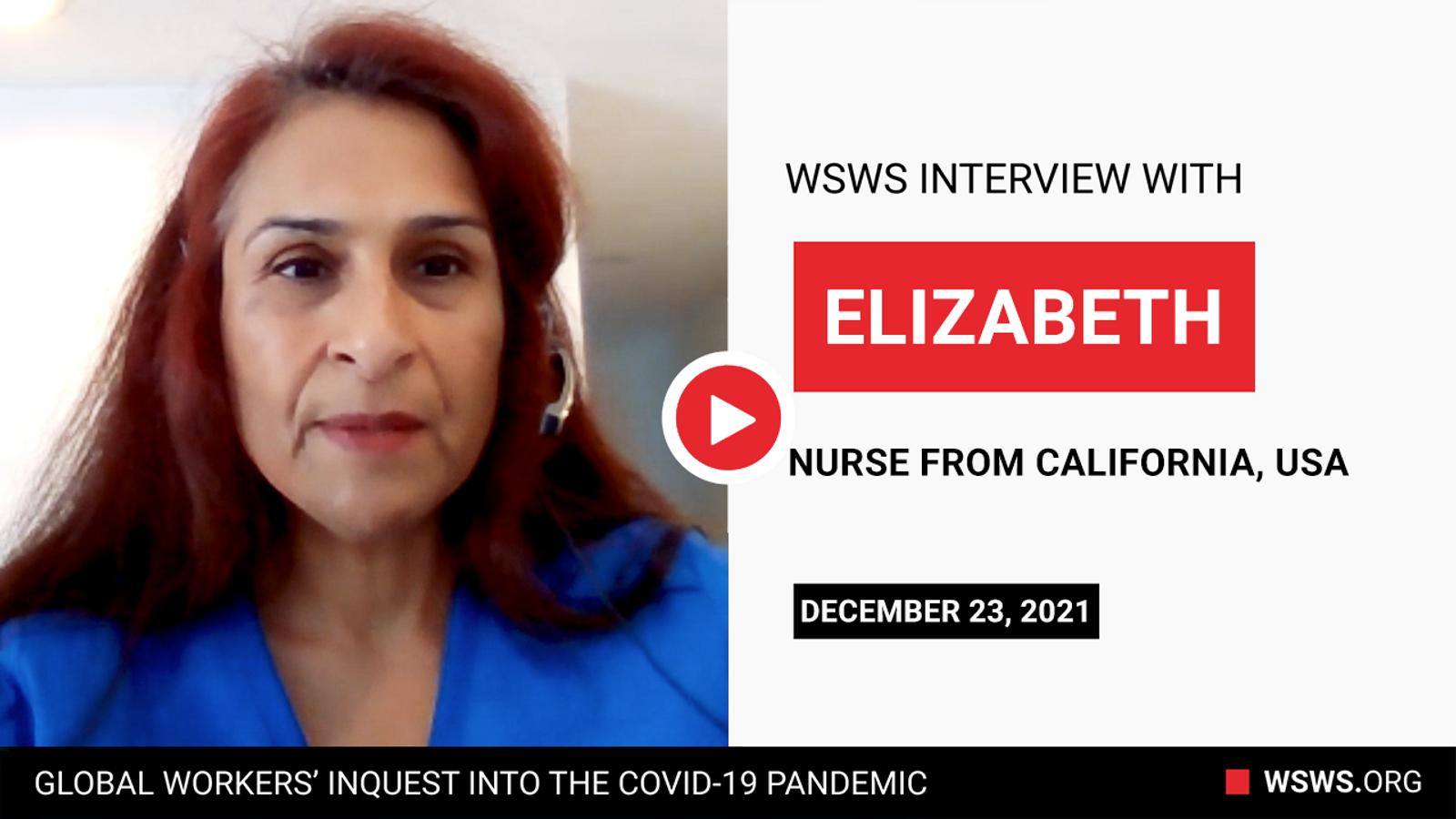California nurse Elizabeth gives testimony for the Global Workers ...