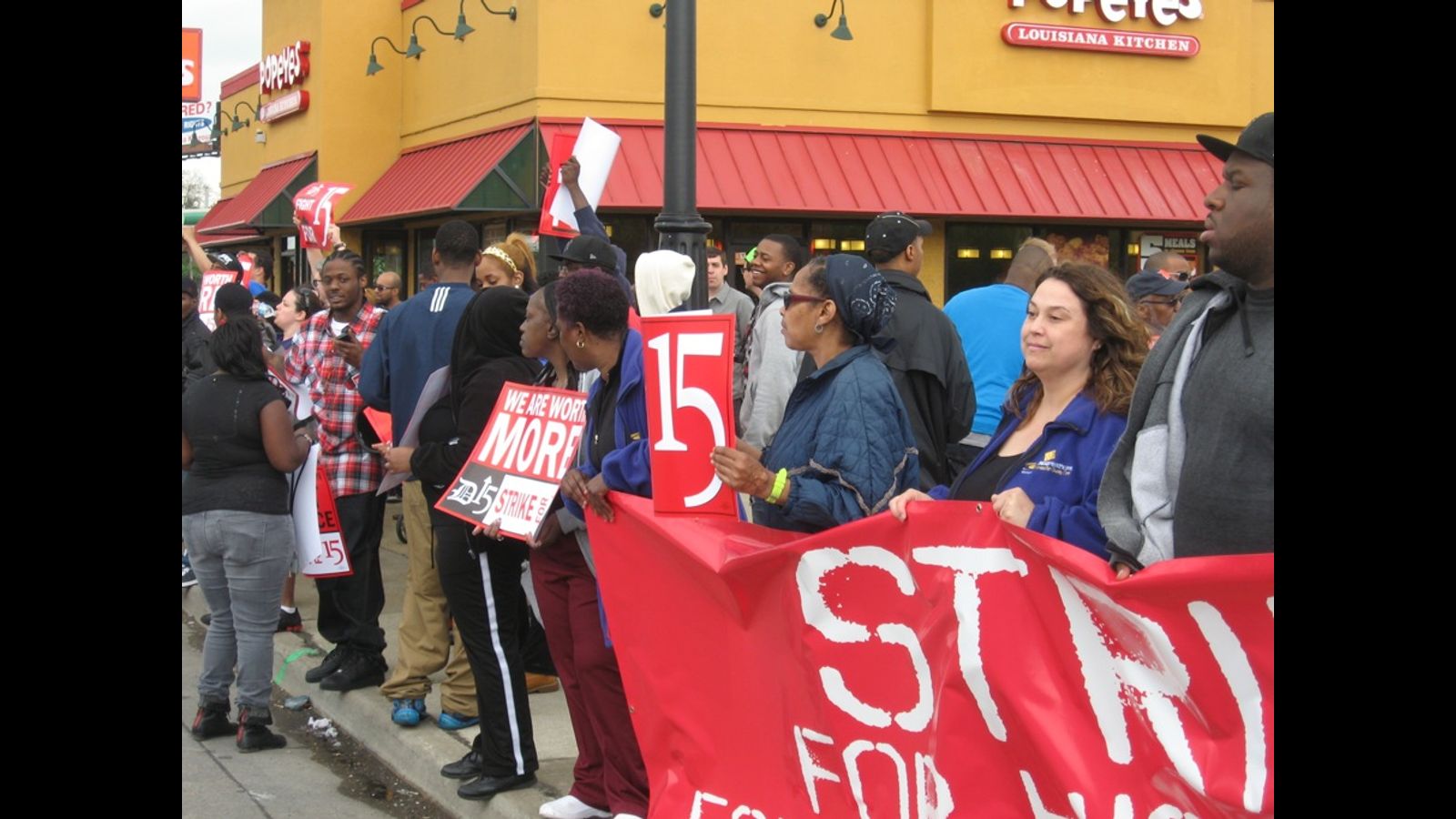 Unions, ministers organize protest in Detroit over fast-food worker pay ...