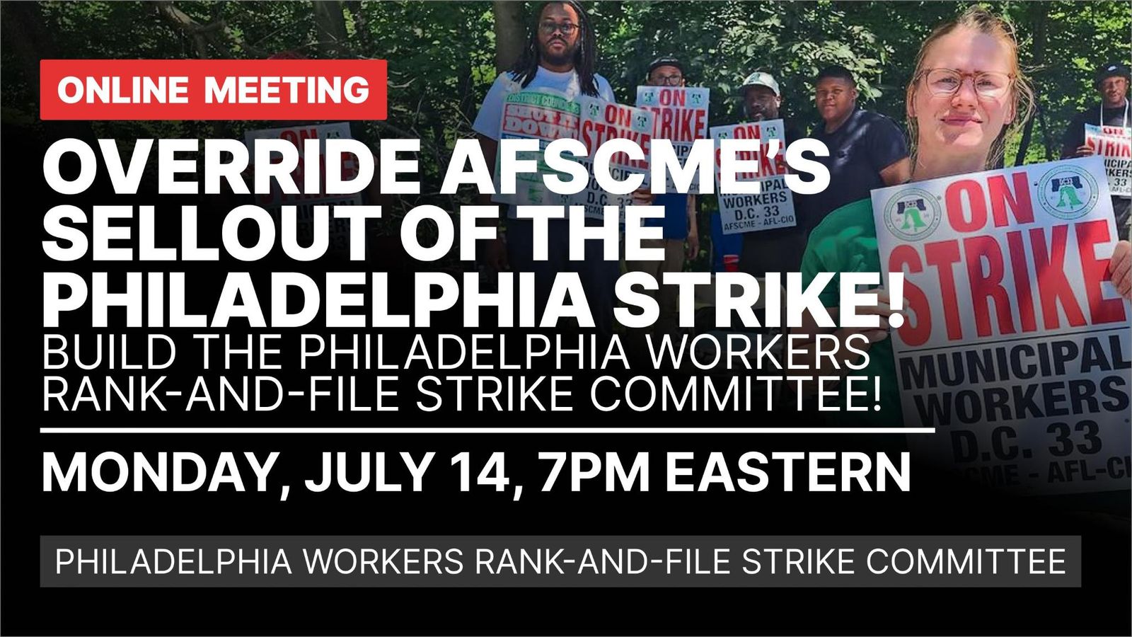 Online meeting Monday: Override AFSCME’s sellout of the Philadelphia ...