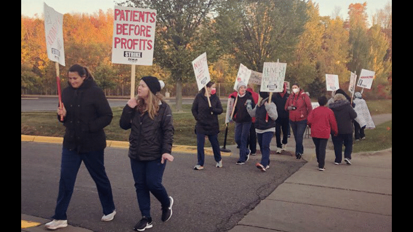 Minnesota nurses strike at Allina Health facility over pay and benefits ...