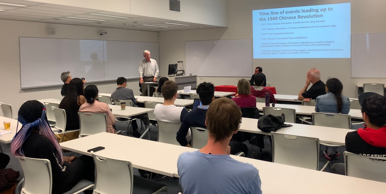 Australian and New Zealand students speak after lecture on 70th ...