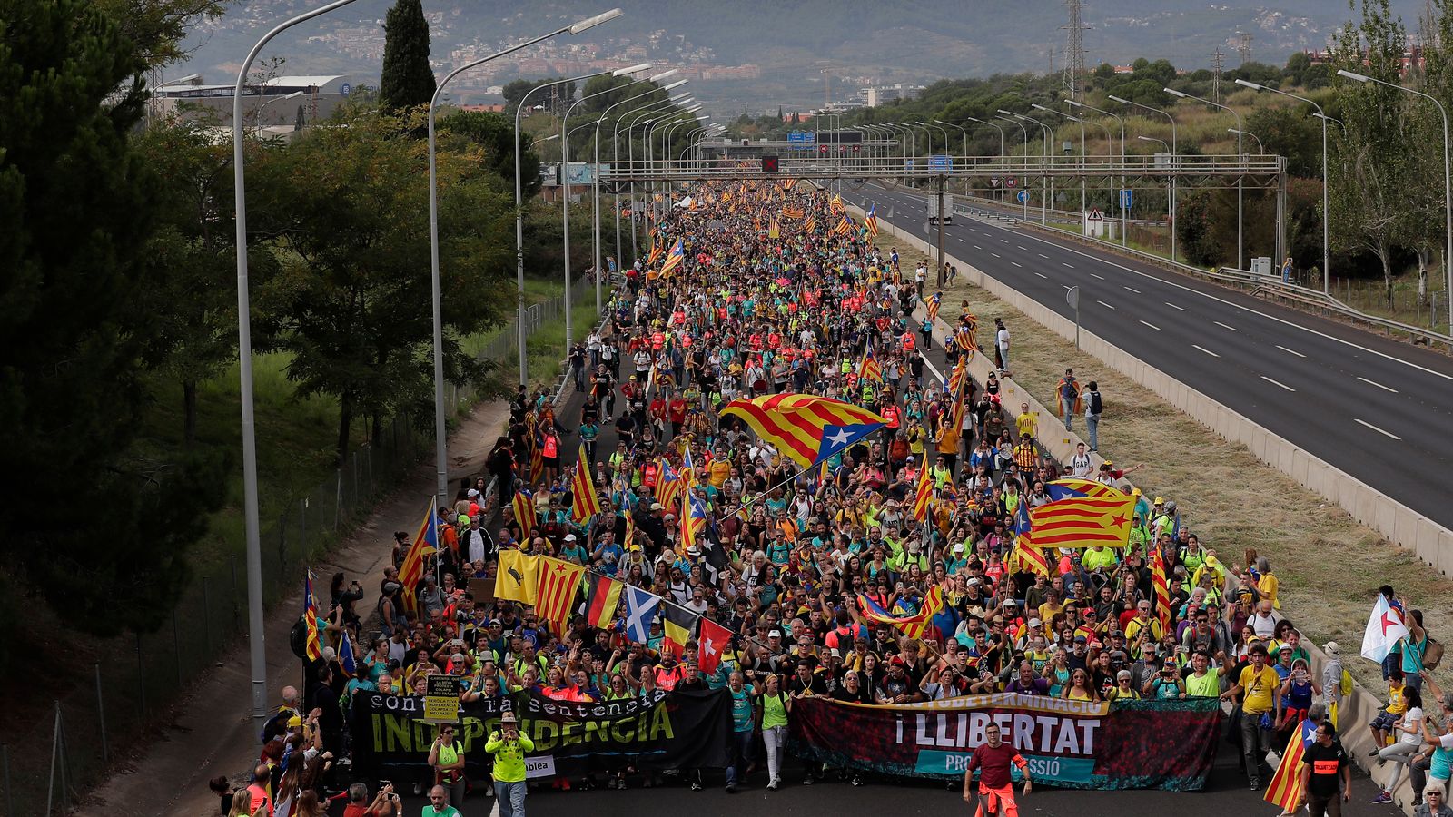General strike paralyzes Catalonia as over half-a-million demonstrate ...