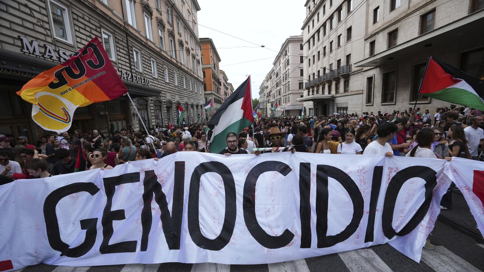 Tens of thousands march across Italy against genocide in Gaza - World ...
