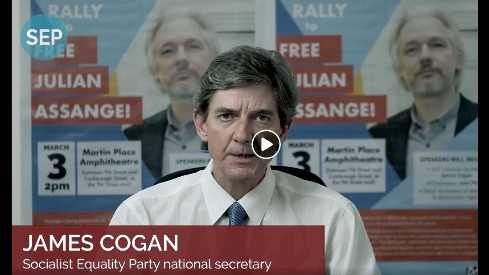 SEP national secretary James Cogan calls for maximum participation in ...