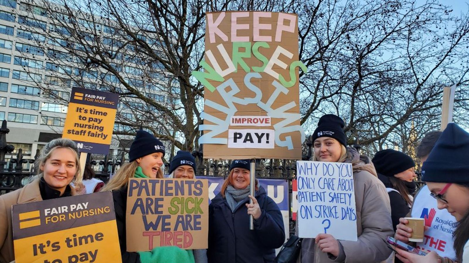 National Health Service nurses continue strike, as UK government ...