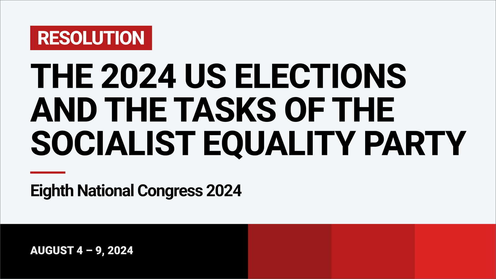 De amerikanske 2024-valgene og oppgavene til Socialist Equality Party ...