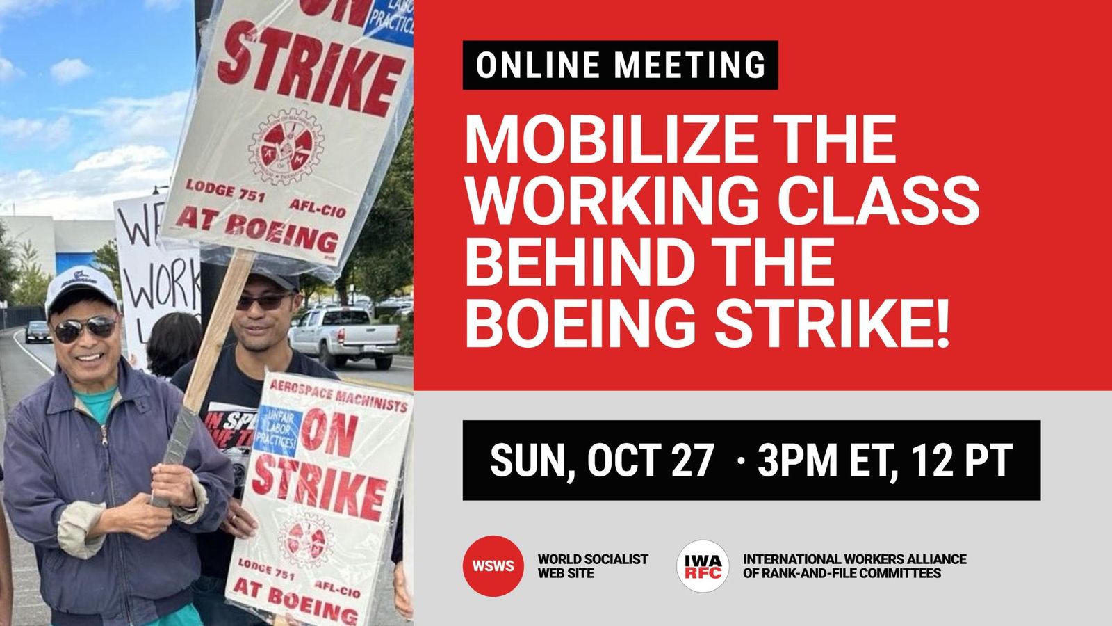 ONLINE PUBLIC MEETING: Mobilize the working class behind the Boeing ...